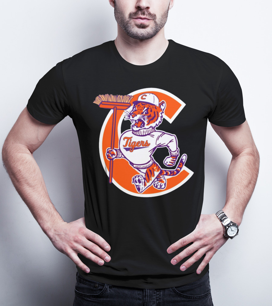 Austin Pendergist Tigers C Letter Mascot With Broom T-Shirt