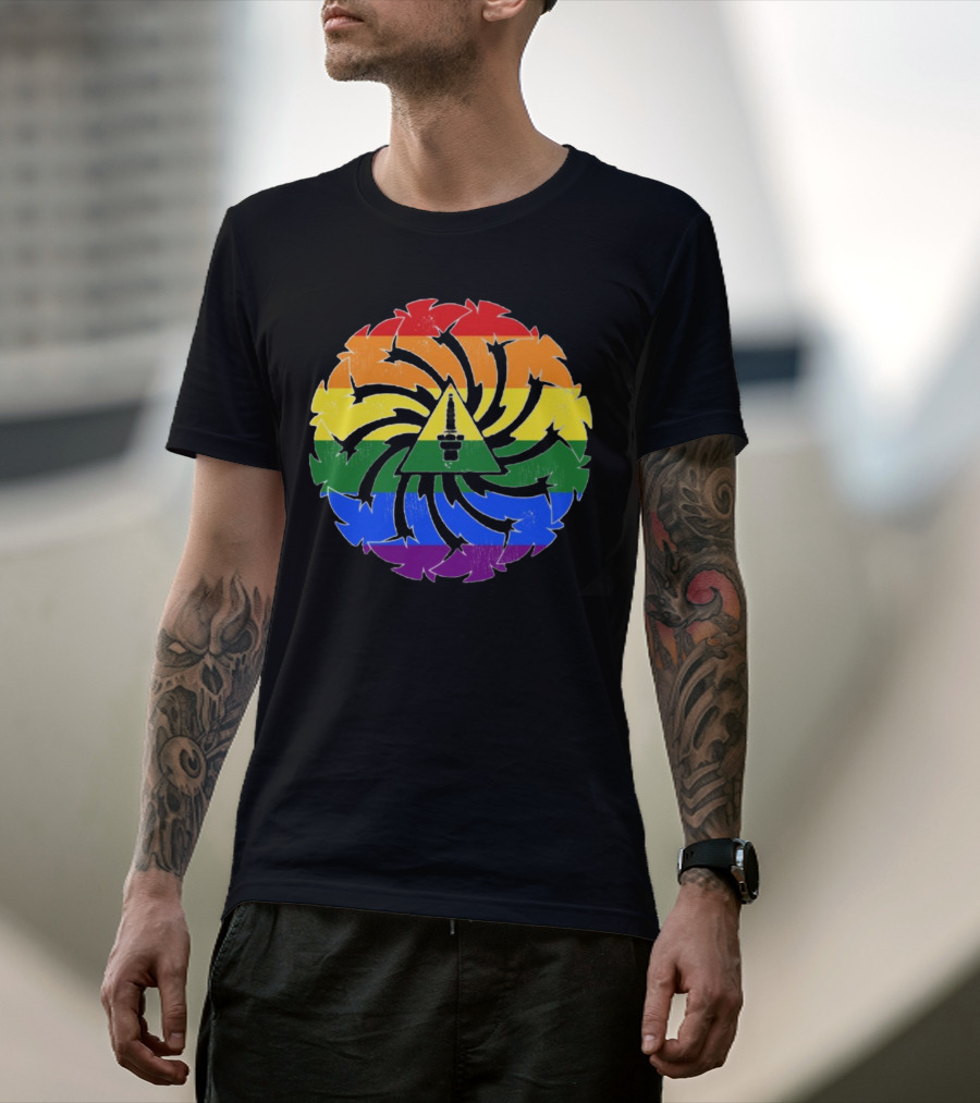 Soundgarden Spiral Pride Logo Rainbow Colors T-Shirt