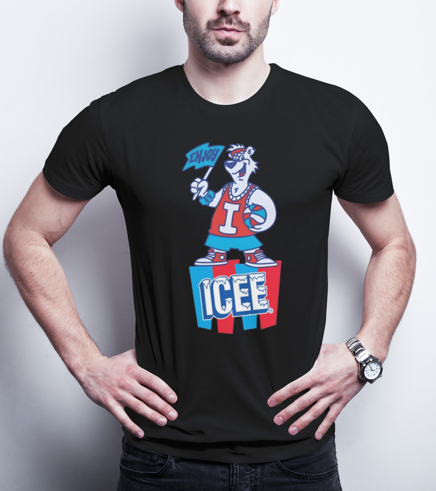 Enjoy Icee Basketball Bear Iconic Frozen Drink Fun T-Shirt