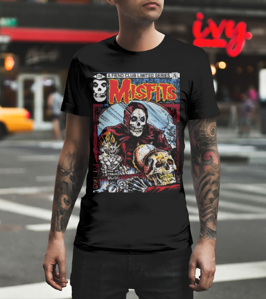 Misfits A Fiend Club Limited Series Skull And Skeleton Reflection T-Shirt