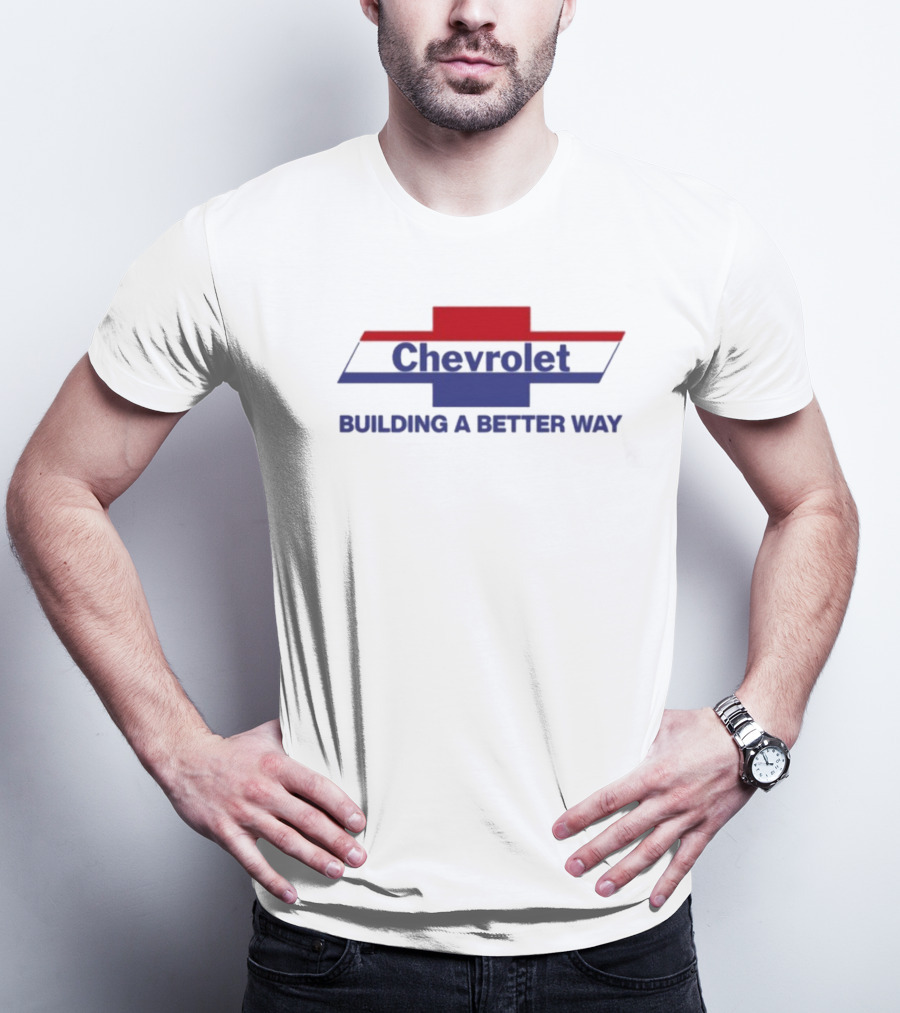 Chevrolet Building A Better Way Classic Bowtie Red White And Blue T-Shirt