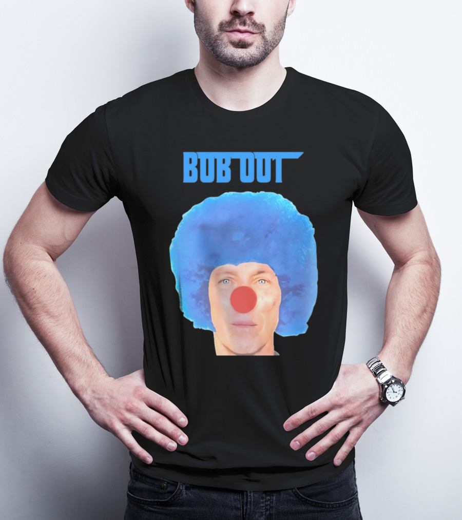 Bub Out Bernardeschi Bob Out Blue Afro Red Nose T-Shirt