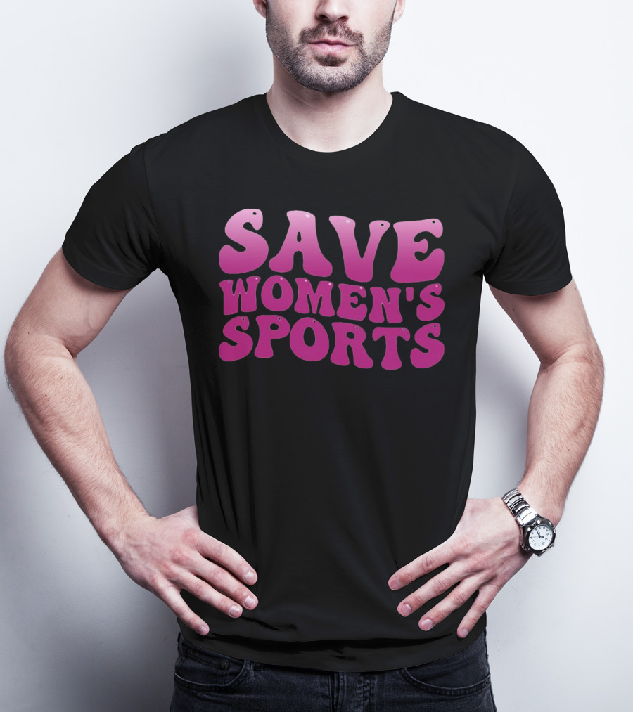 Save Women's Sports 70s Vintage Bold Pink T-Shirt