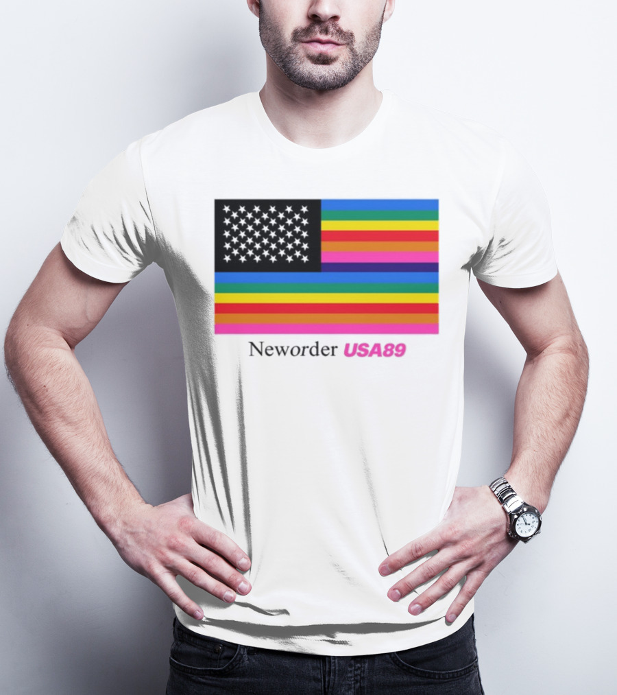 Neworder USA89 Literallyvergil Rainbow Flag T-Shirt