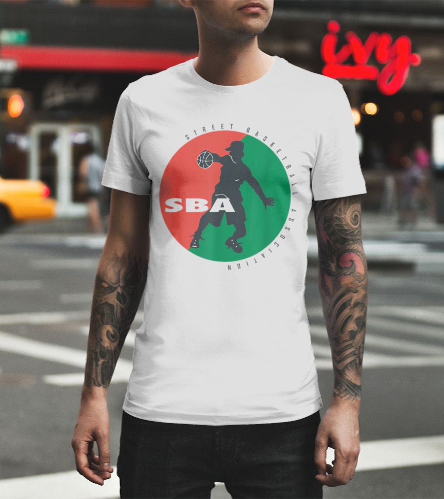 Street Basketball Association SBA Logo Circle T-Shirt