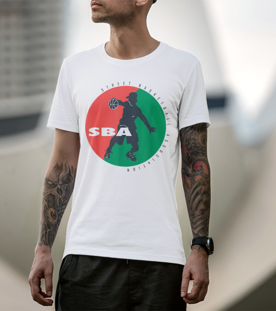 Street Basketball Association SBA Logo Circle T-Shirt
