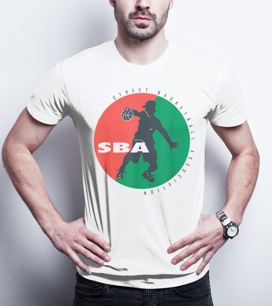 Street Basketball Association SBA Logo Circle T-Shirt