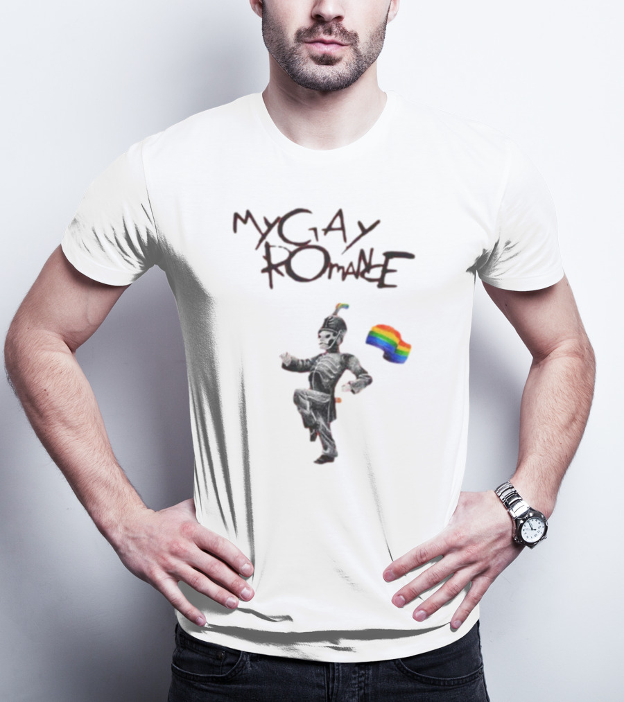 My Gay Romance Parade Skeleton With Pride Flag T-Shirt