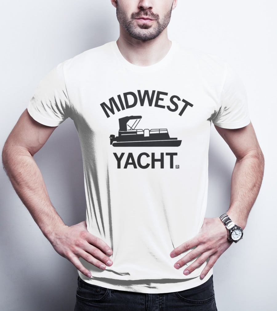 MIDWEST YACHT Pontoon Boat Raygun T-Shirt