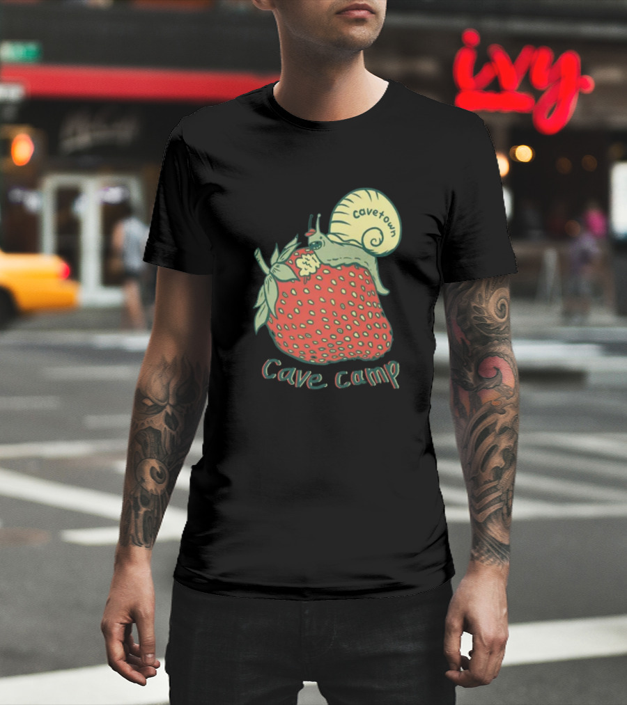 Cavetown Hungry Snail Strawberry Cave Camp T-Shirt