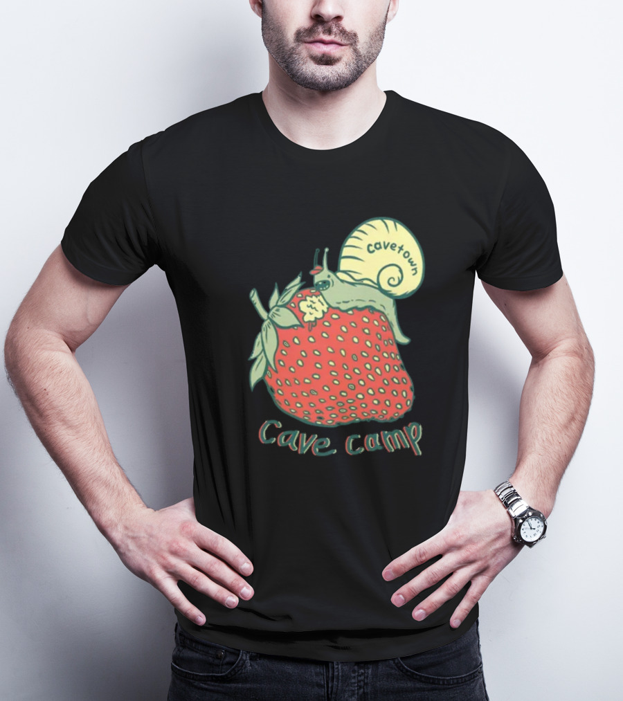 Cavetown Hungry Snail Strawberry Cave Camp T-Shirt