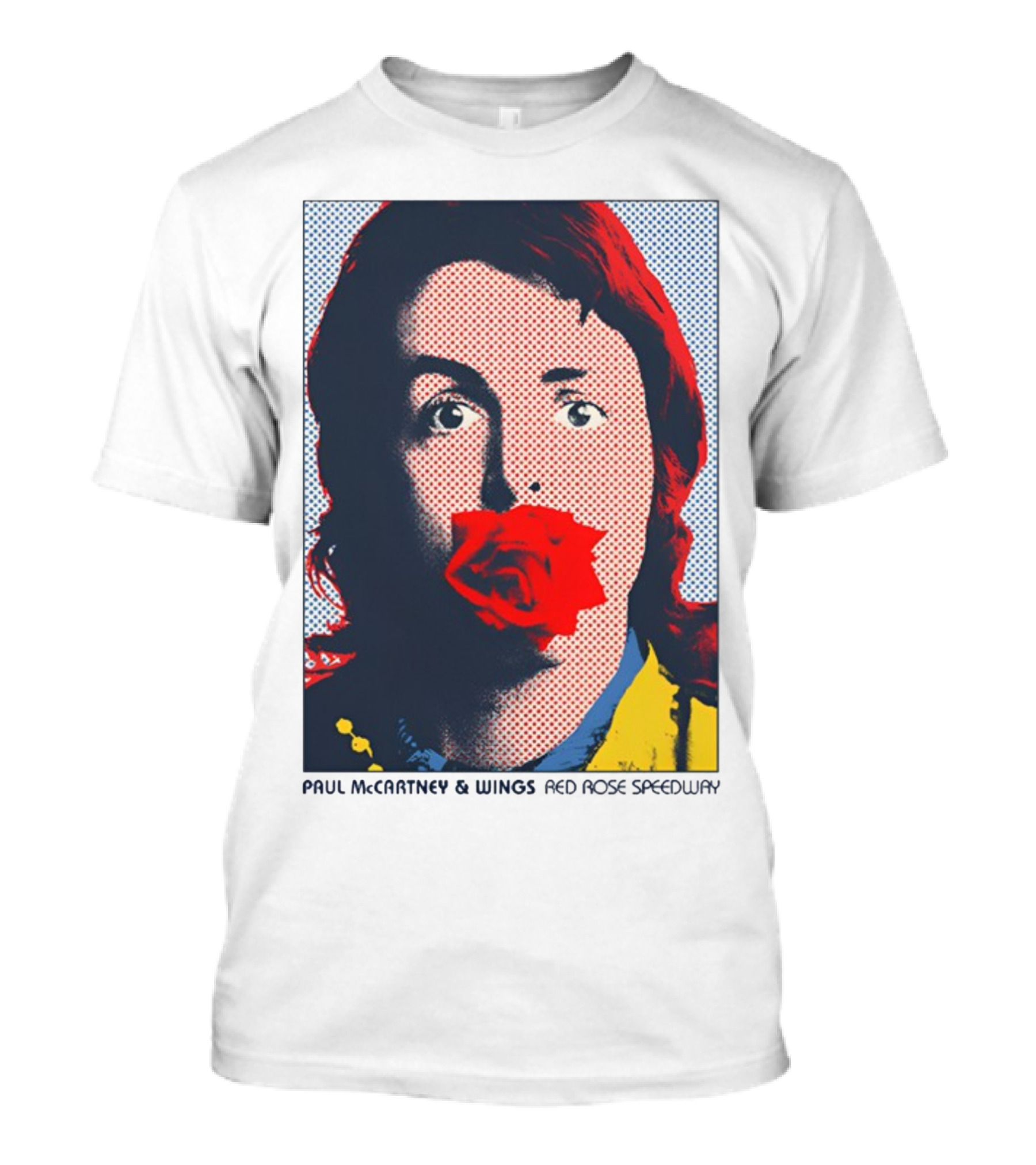 Paul McCartney And Wings Red Rose Speedway Pop Art Pixel Photo T-Shirt