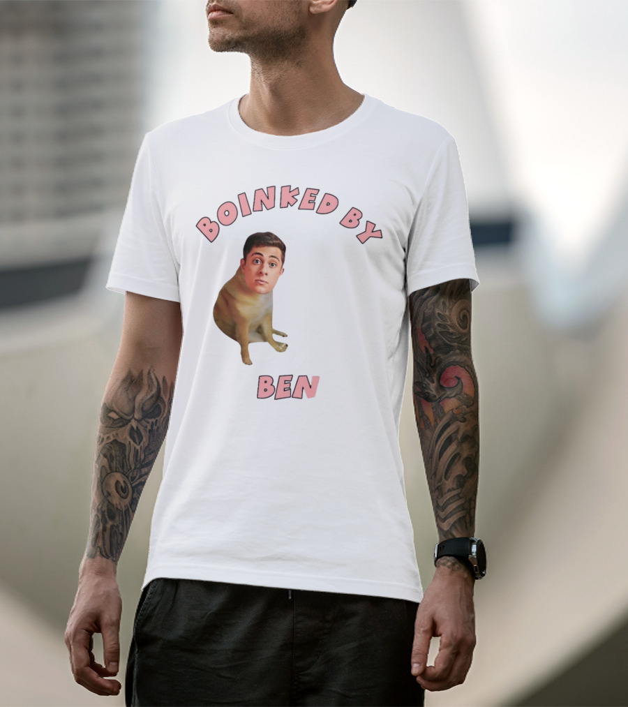 Boinked By Ben Dog Face Collage T-Shirt