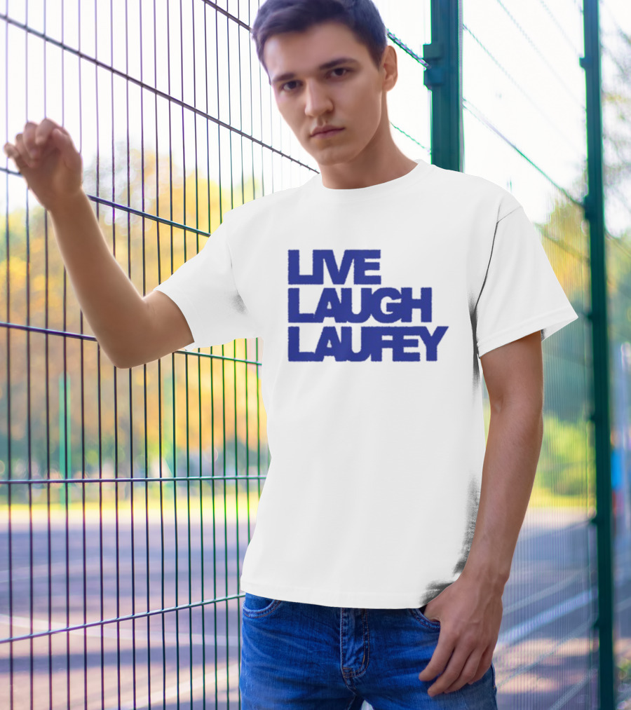 Laufeymusic Live Laugh Laufey Iconic Blue Text T-Shirt