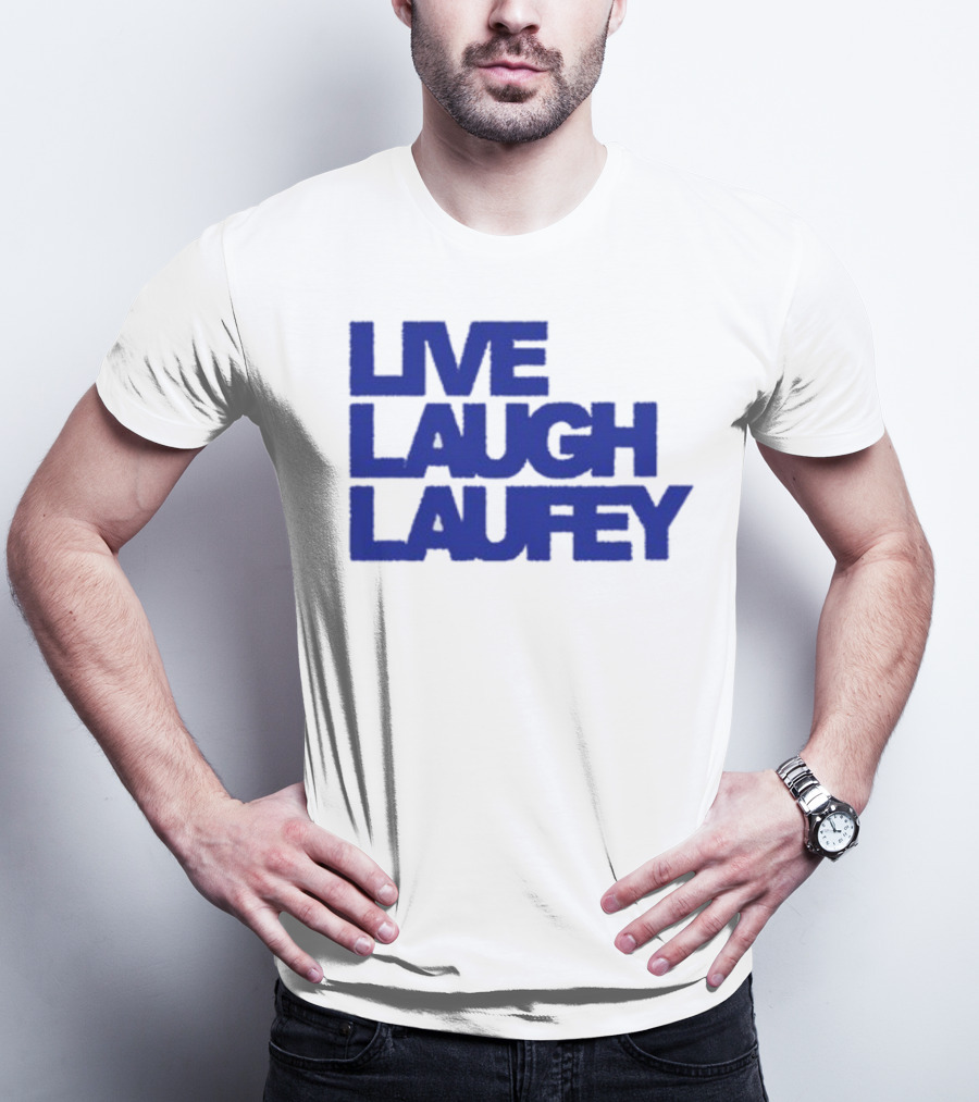 Laufeymusic Live Laugh Laufey Iconic Blue Text T-Shirt