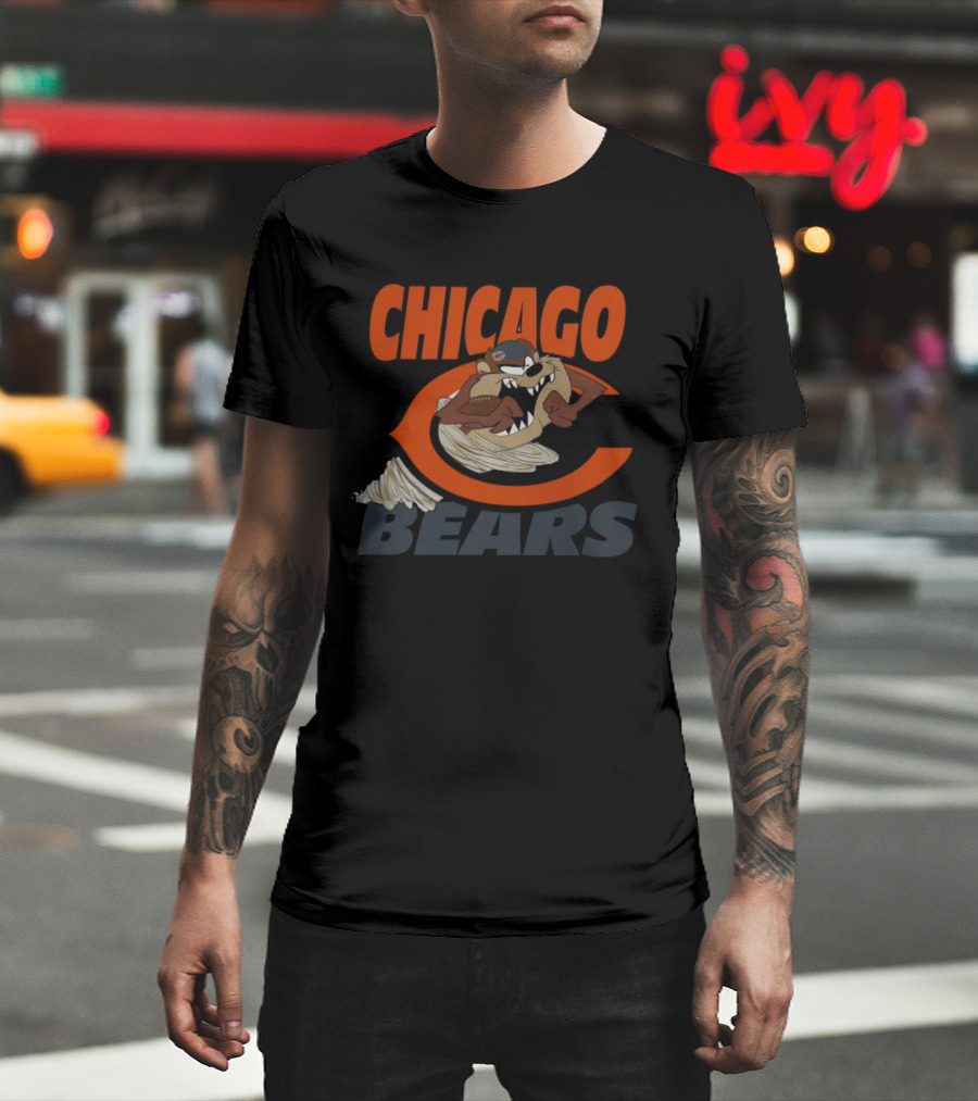 Chicago Bears Tazmanian Taz Devil Crossover T-Shirt