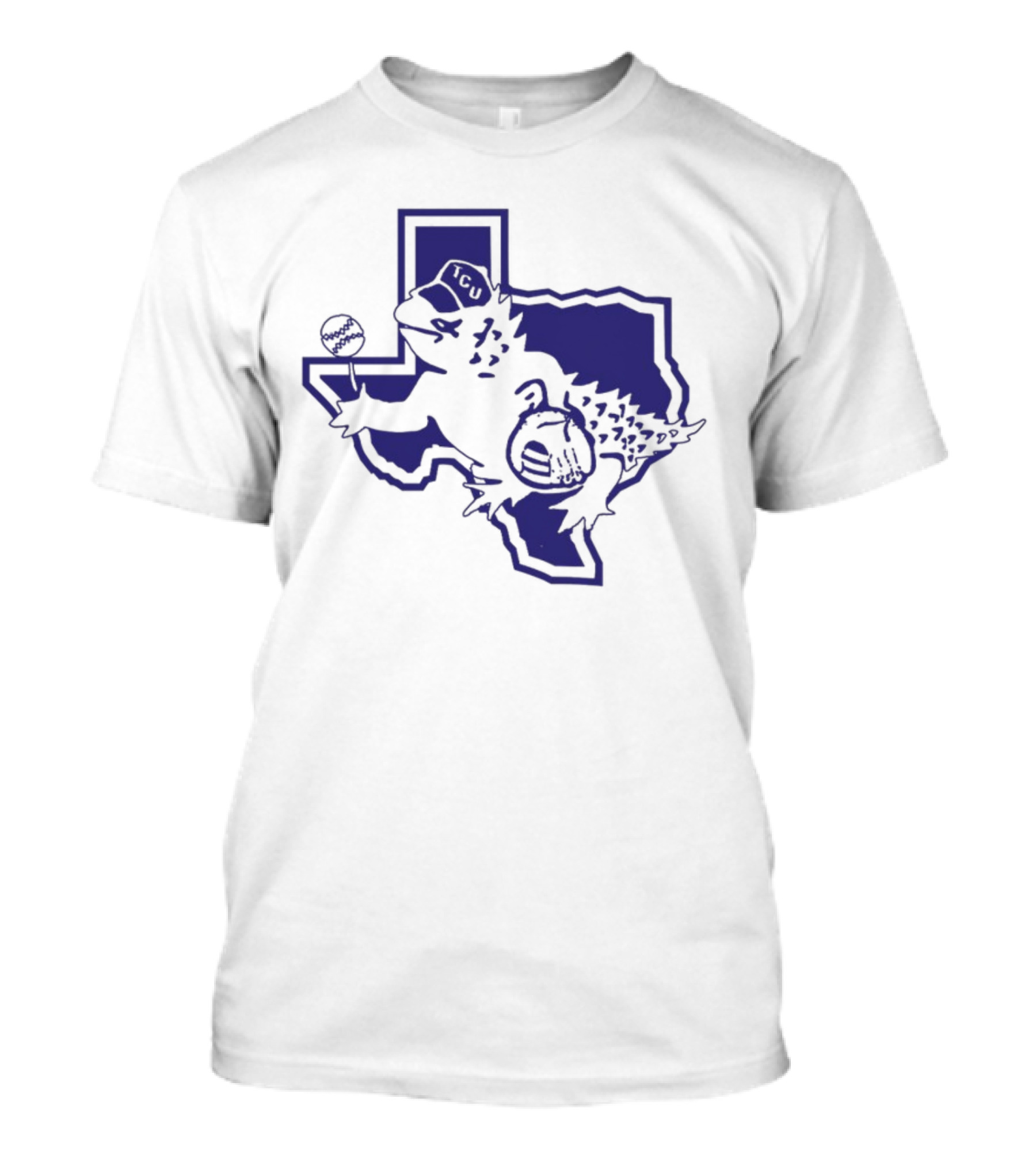 Sickos Committee Texas TCU Horned Frog Mascot Basketball And Football Texas Outline T-Shirt