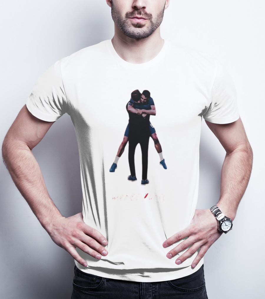 Merci Paris Soccer Celebration Hug T-Shirt