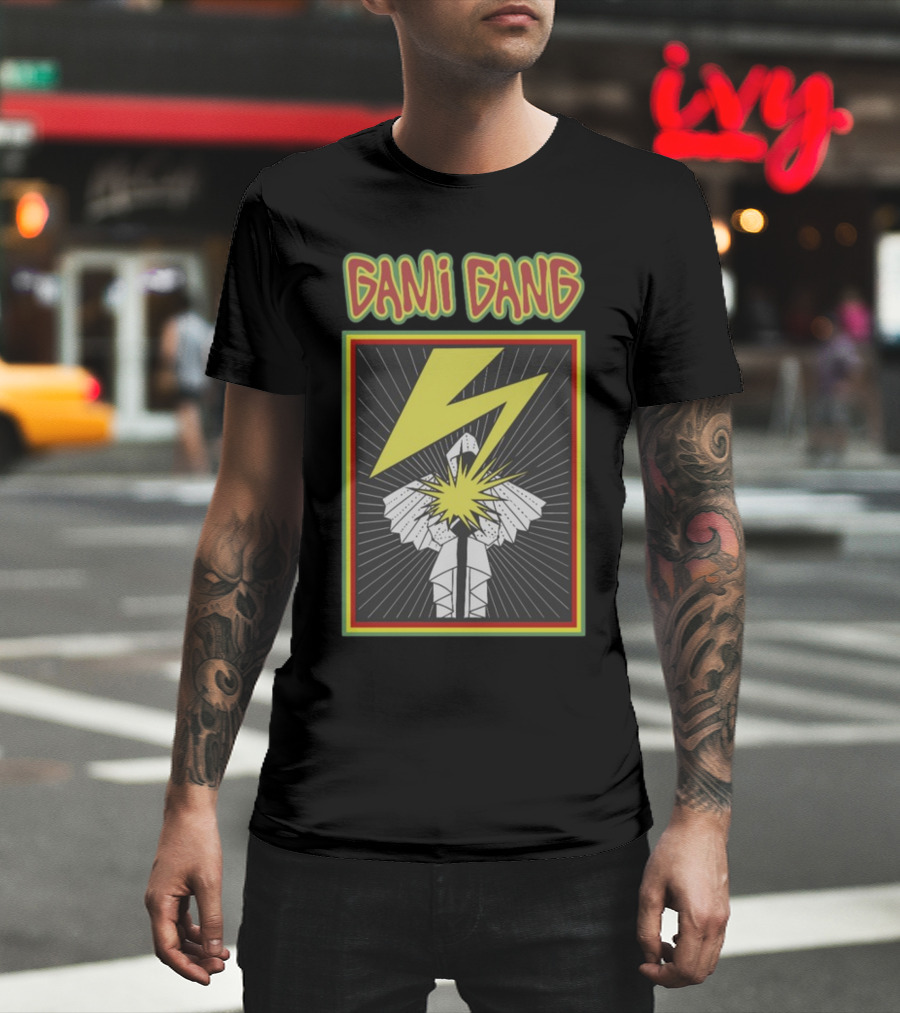Gami Gang Origami Lightning Explosion Retro T-Shirt