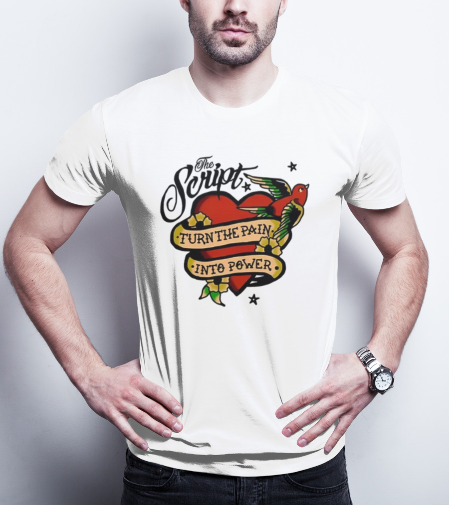 The Script Heart And Bird Turn The Pain Into Power T-Shirt