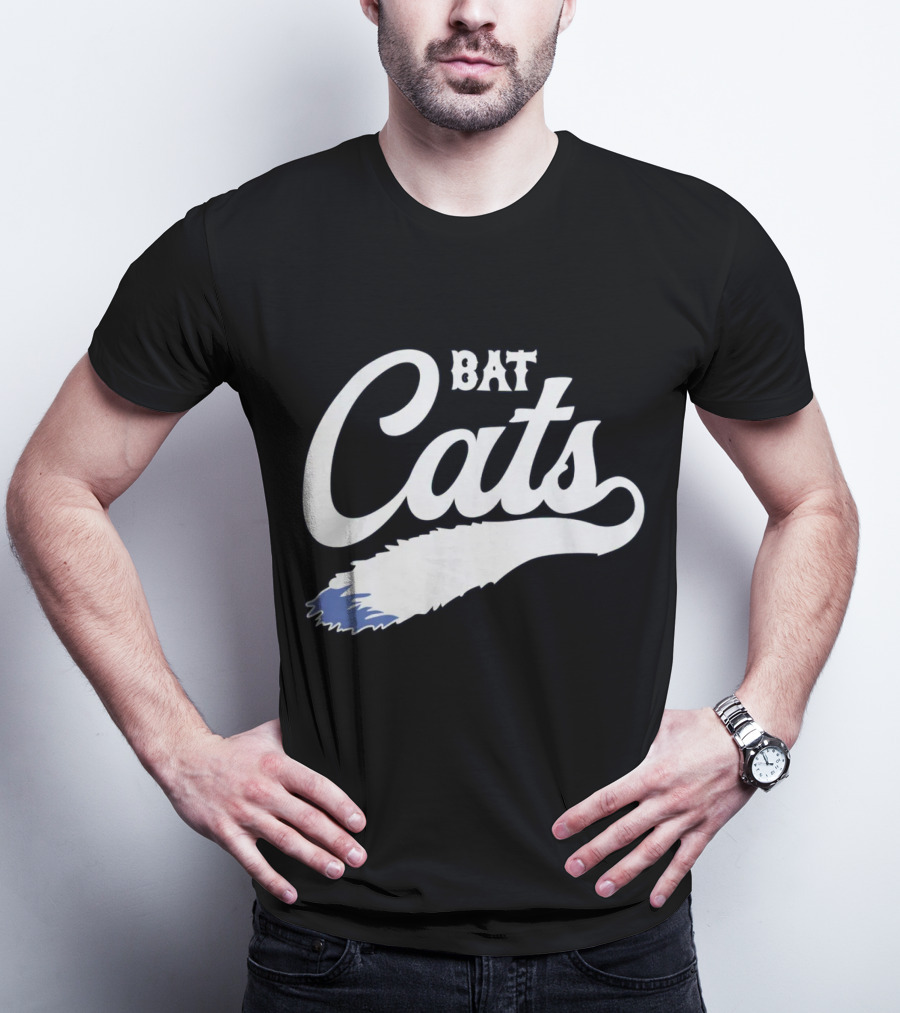 Bat Cats Logo With Feather Tail T-Shirt