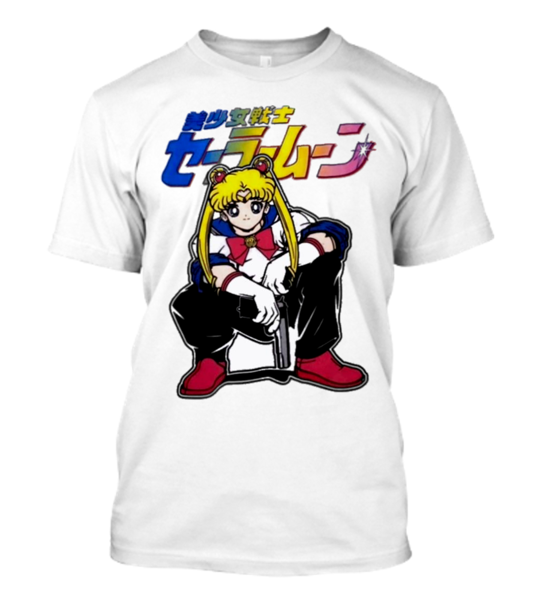 Bishoujo Senshi Sailor Moon With Gun T-Shirt