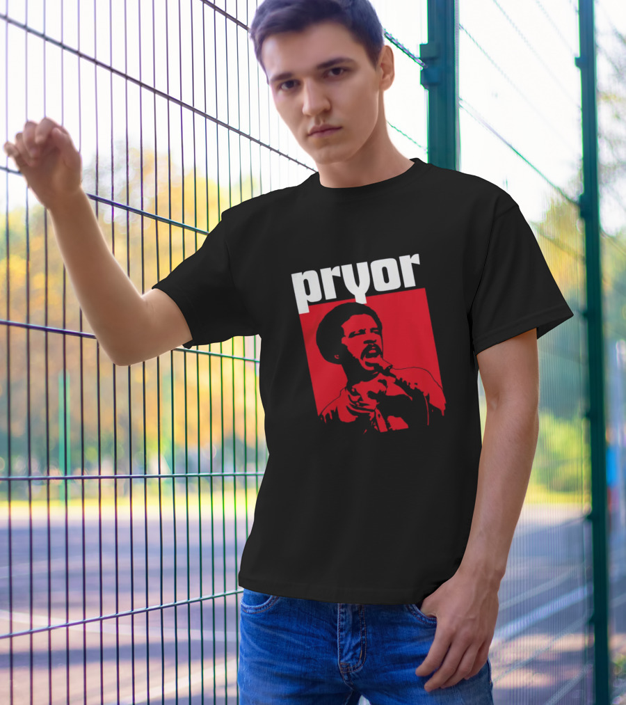 Pryor Richard Pryor Red Stencil Shop T-Shirt