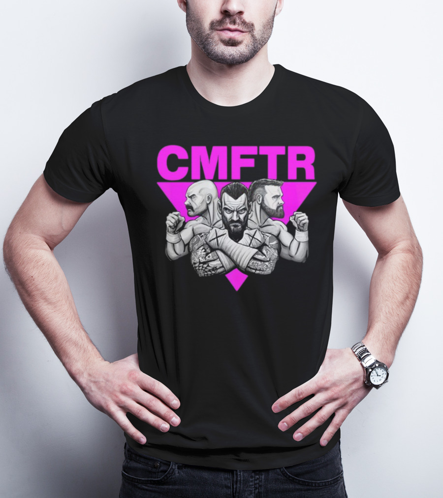 CMFTR Wrestling Trio Portrait By Hal Haney T-Shirt