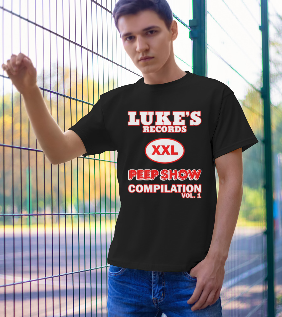 LUKE'S RECORDS XXL PEEP SHOW COMPILATION VOL 1 T-Shirt