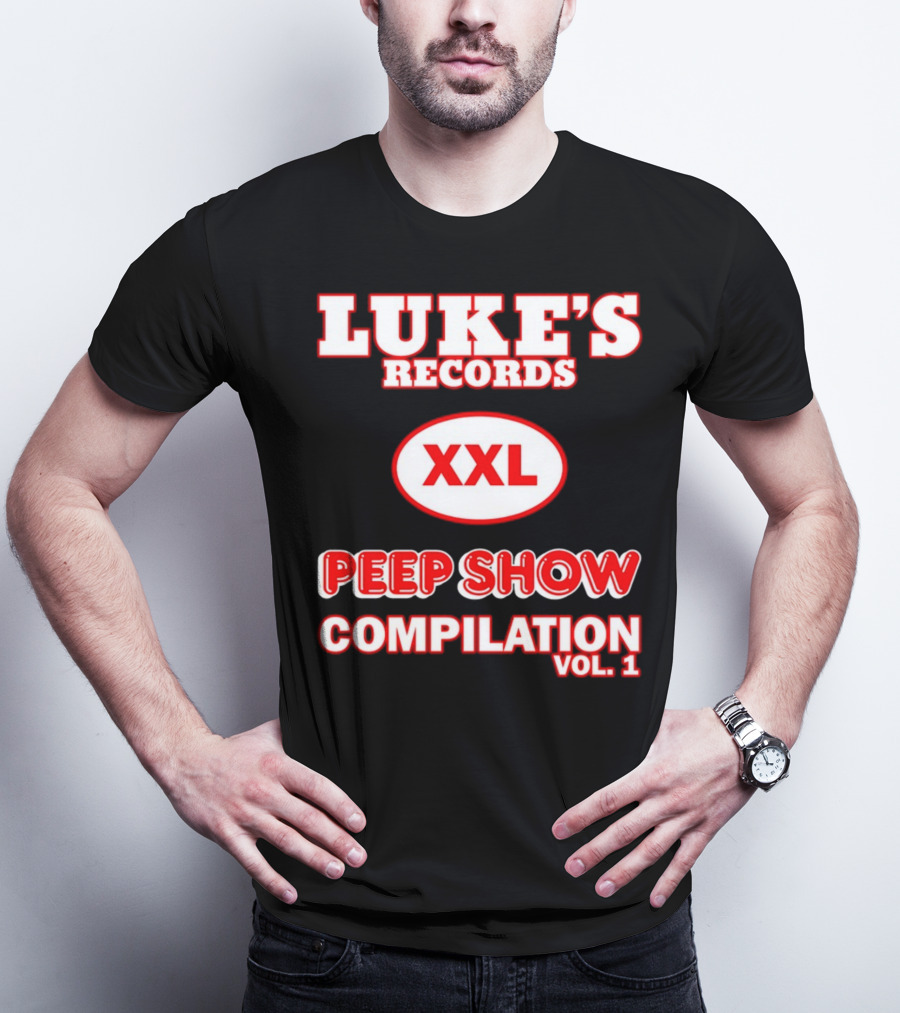 LUKE'S RECORDS XXL PEEP SHOW COMPILATION VOL 1 T-Shirt