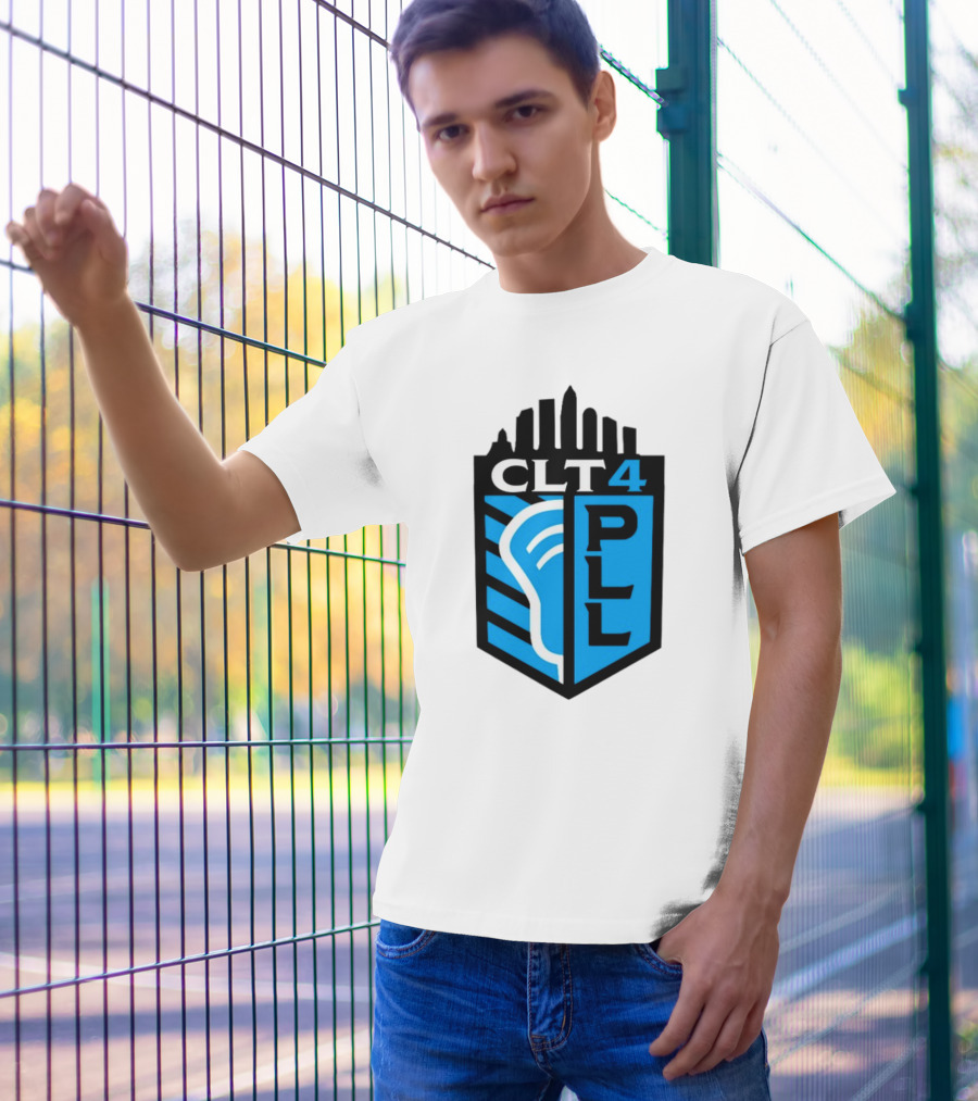 Premier Lacrosse League CLT 4 Logo PLL T-Shirt