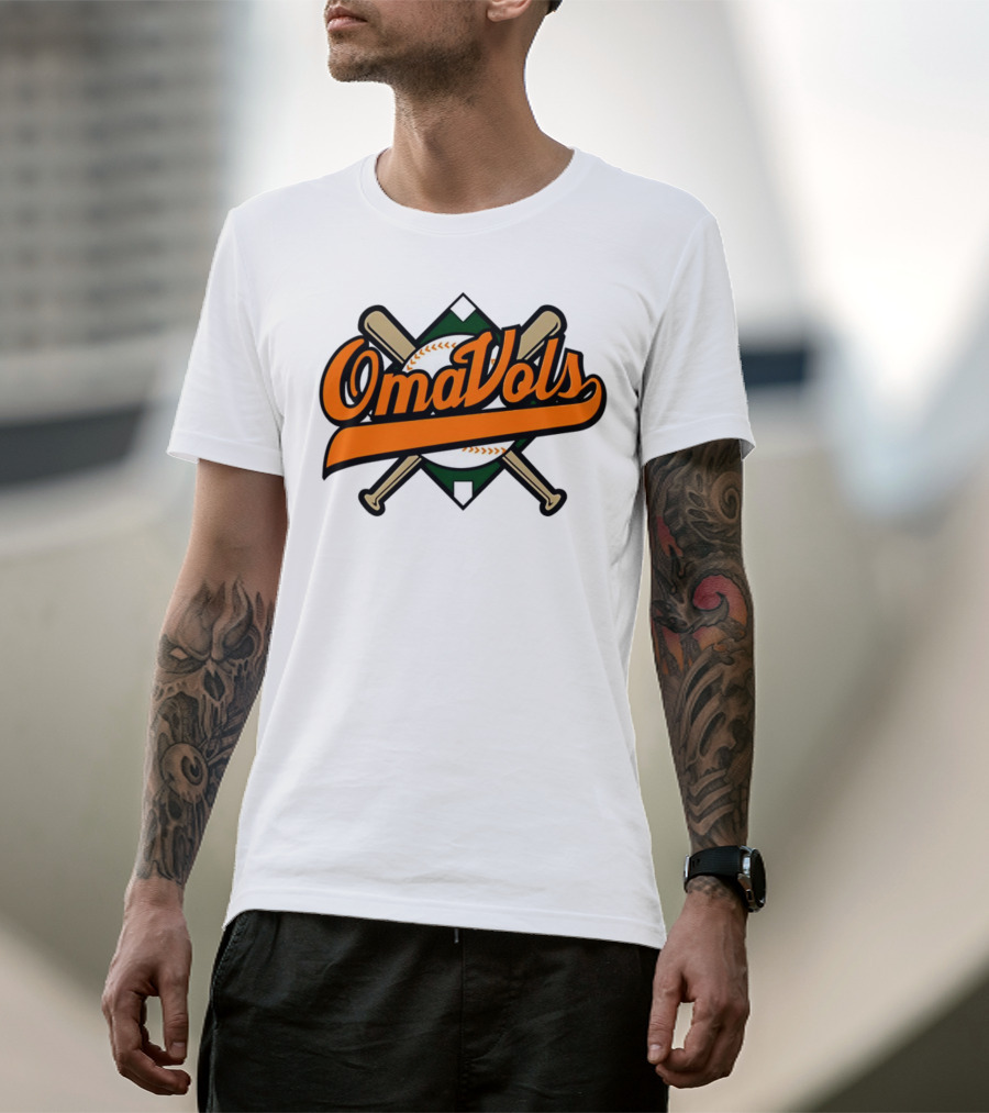 Omavols Baseball Bats Script T-Shirt