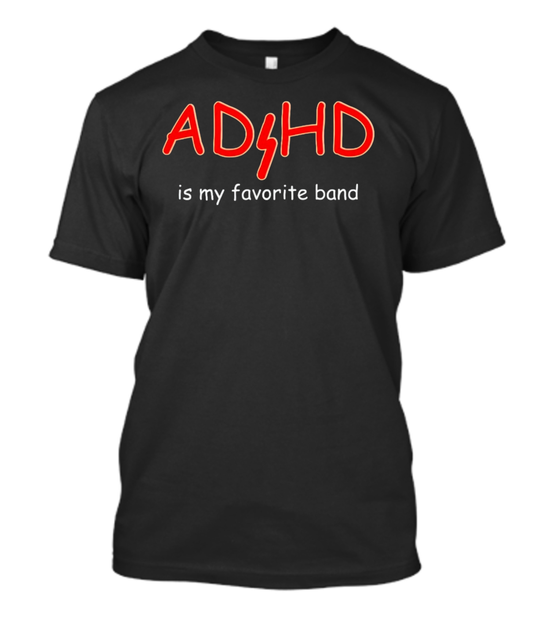 ADHD Is My Favorite Band Swankyswamprat Lightning Bolt T-Shirt