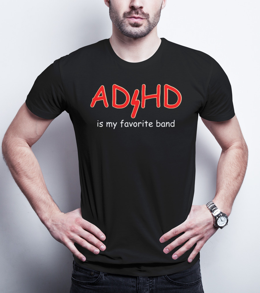 ADHD Is My Favorite Band Swankyswamprat Lightning Bolt T-Shirt