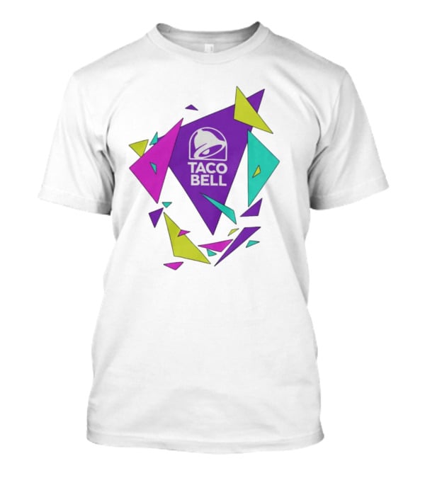 Taco Bell Logo Neon Geometric Shapes T-Shirt