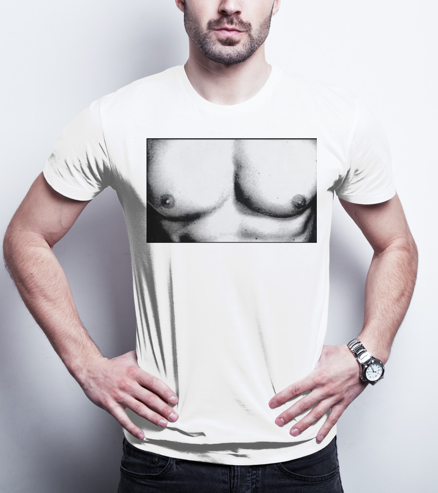 Boy Crazy Pecs Bold Monochrome Torso T-Shirt