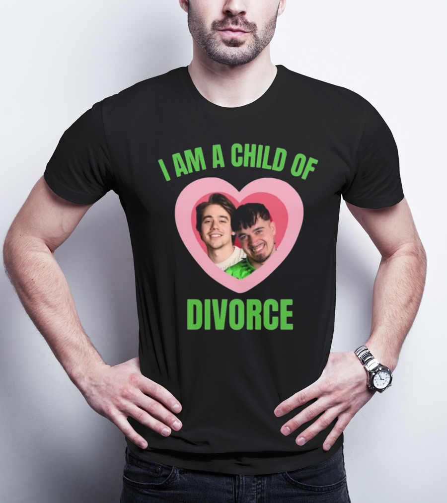 I Am A Child Of Divorce Kaarija And Bojan Heart T-Shirt