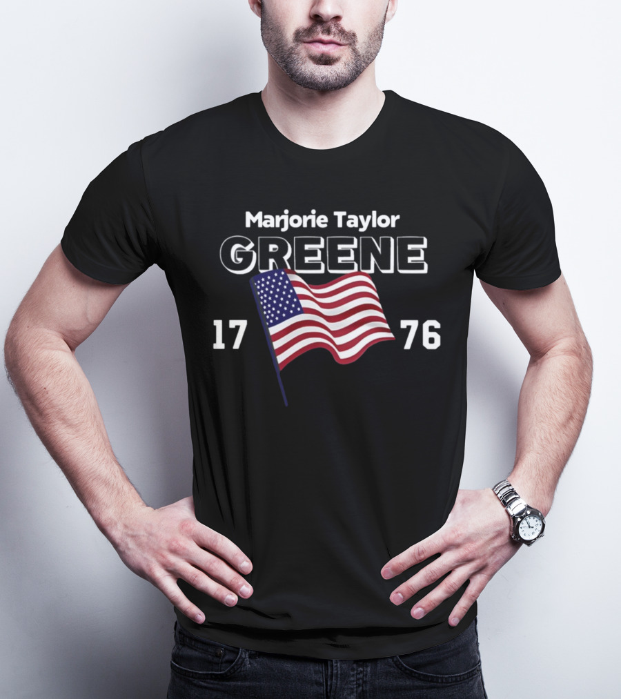 Marjorie Taylor Greene 1776 USA American Flag T-Shirt