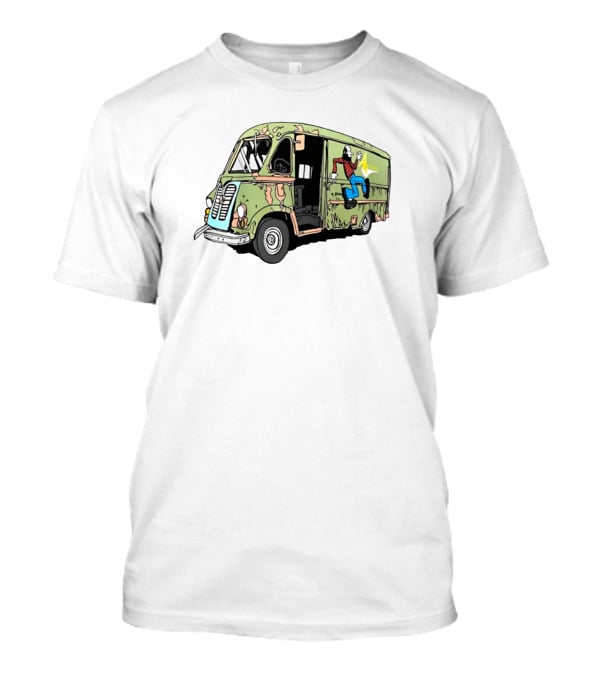 Aerosmith Band Van Camouflage Cartoon Running Starburst Concert T-Shirt