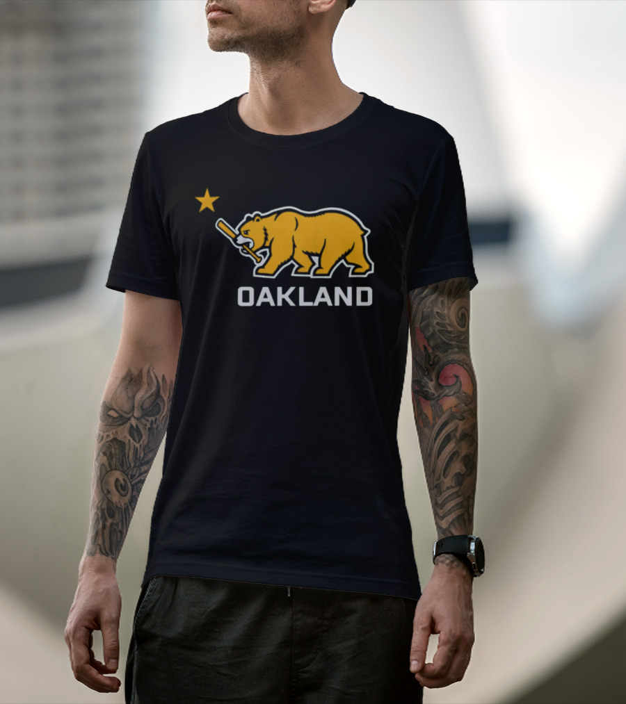 Oakland Bear Star Baseball Emblem T-Shirt