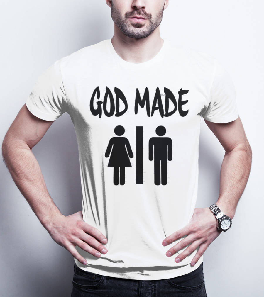 GOD MADE Man Woman Symbols T-Shirt