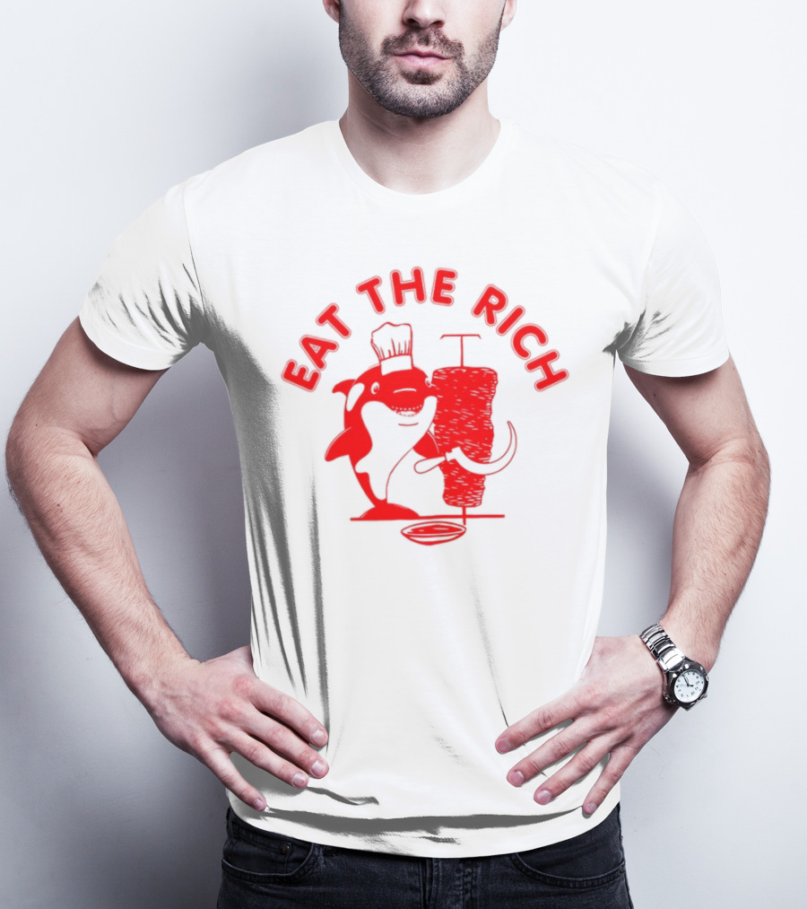 Ballena Gladis Eat The Rich Chef Orca With Meat Spit T-Shirt