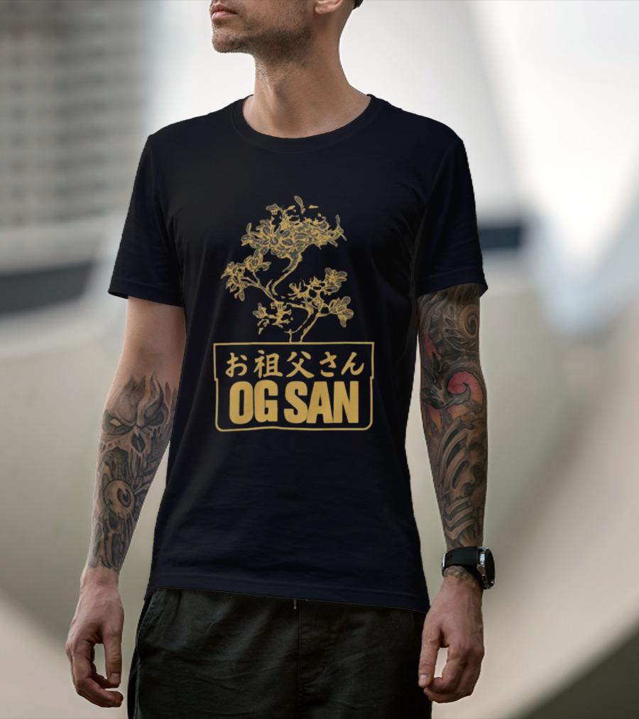 OG San Japanese Text Floral Design Deen Burbigo Merch T-Shirt