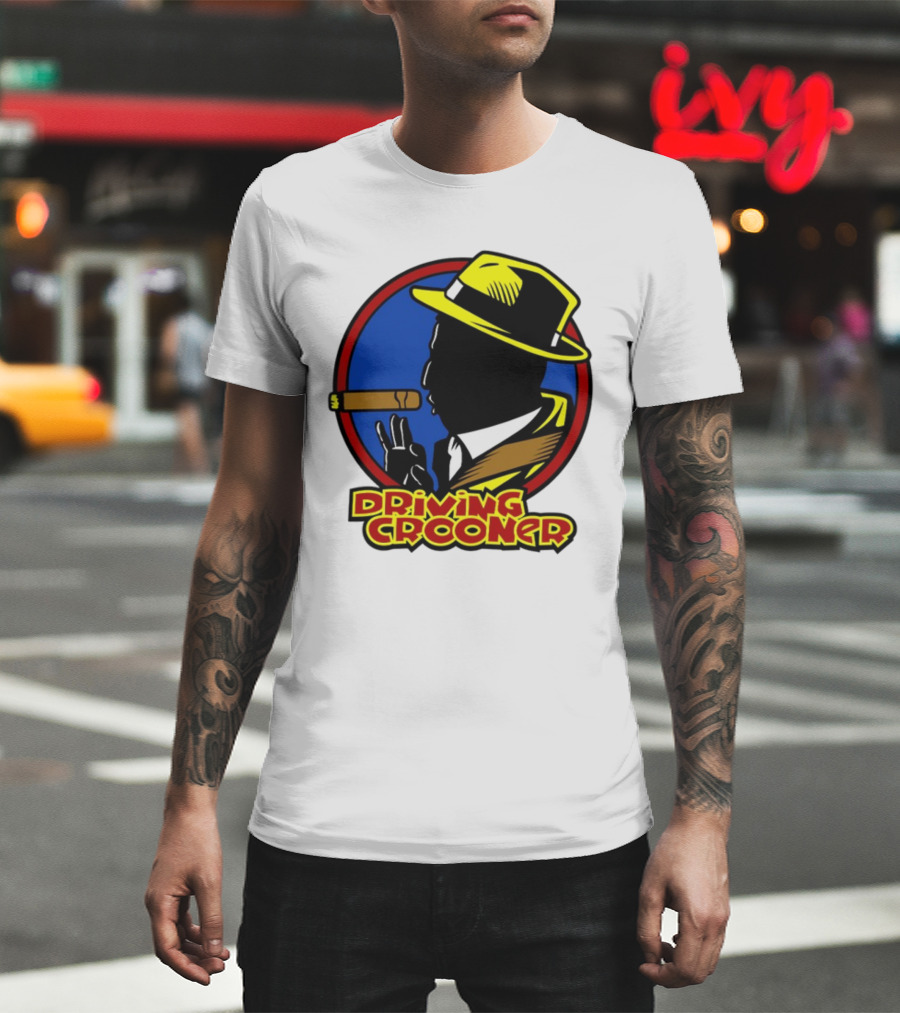 Driving Grooner Fedora Silhouette Cigar T-Shirt