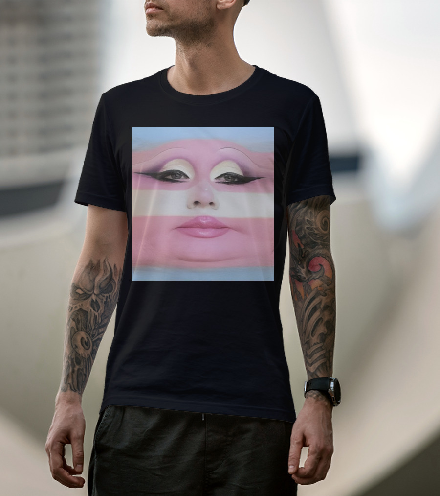 Juno Birch Transgender Flag Face T-Shirt