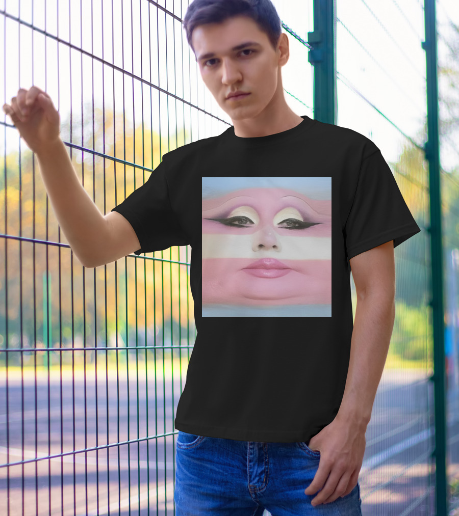 Juno Birch Transgender Flag Face T-Shirt