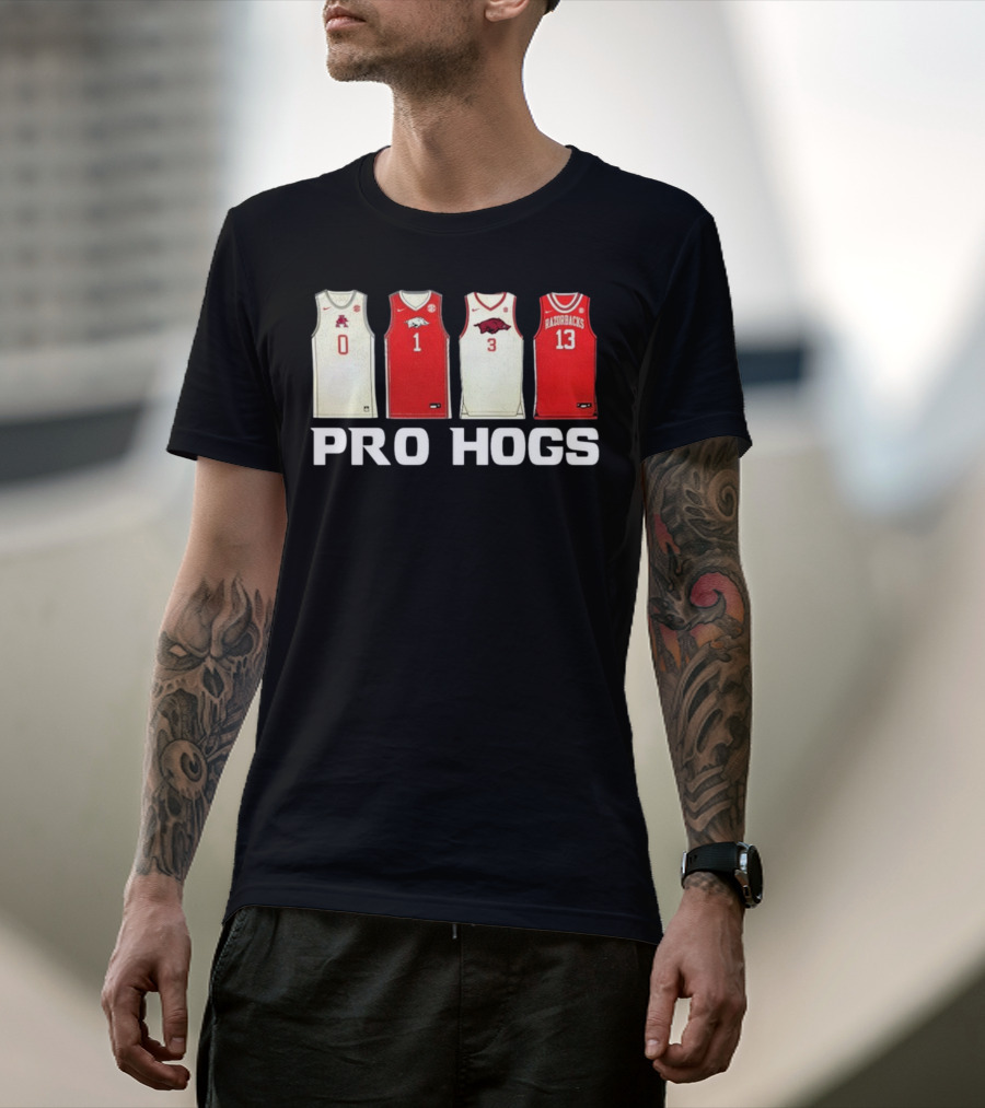 Pro Hogs Arkansas Basketball Jerseys Razorbacks Icons T-Shirt