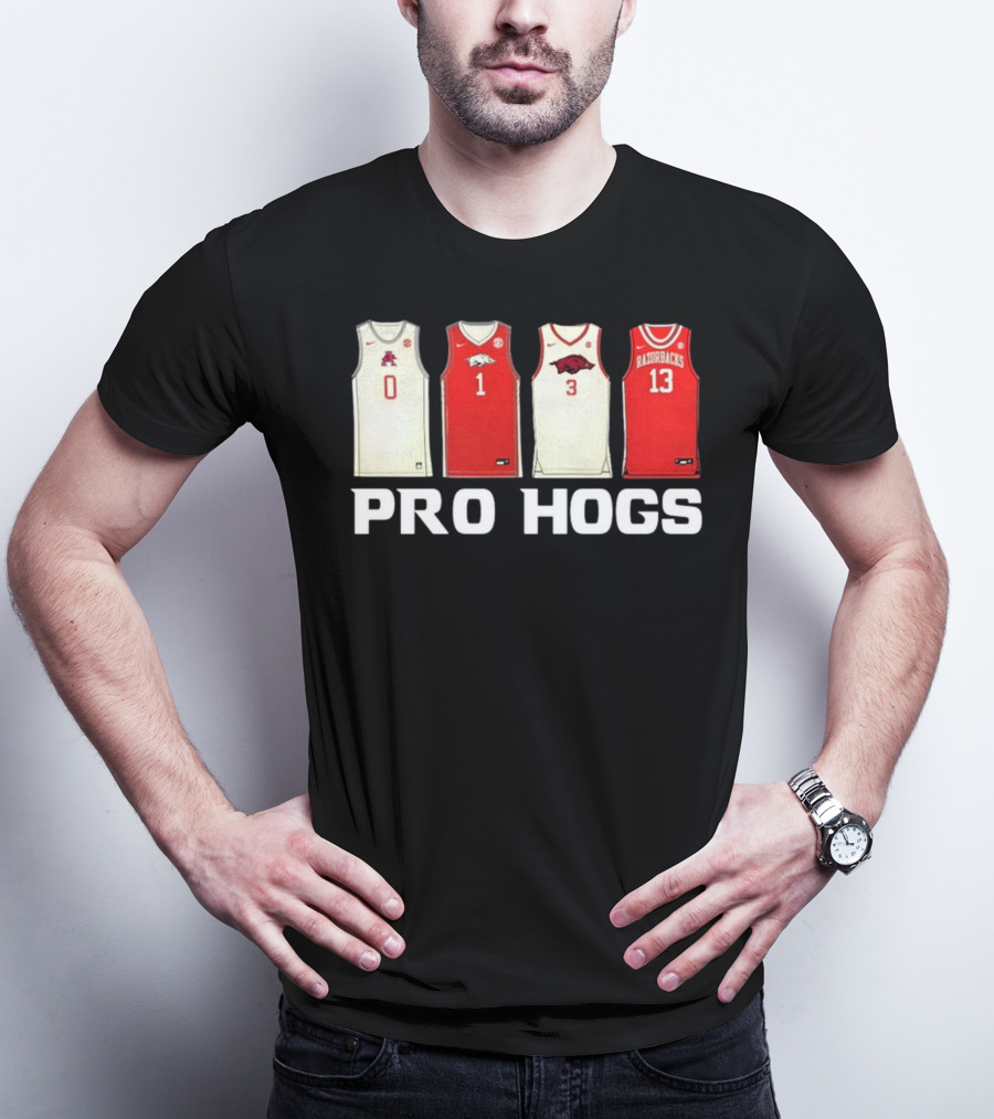 Pro Hogs Arkansas Basketball Jerseys Razorbacks Icons T-Shirt