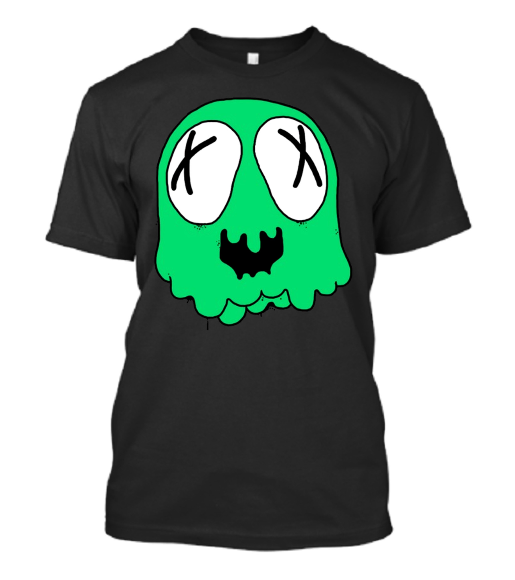 Sludge Life Shop Ghost Green Blob With X Eyes T-Shirt