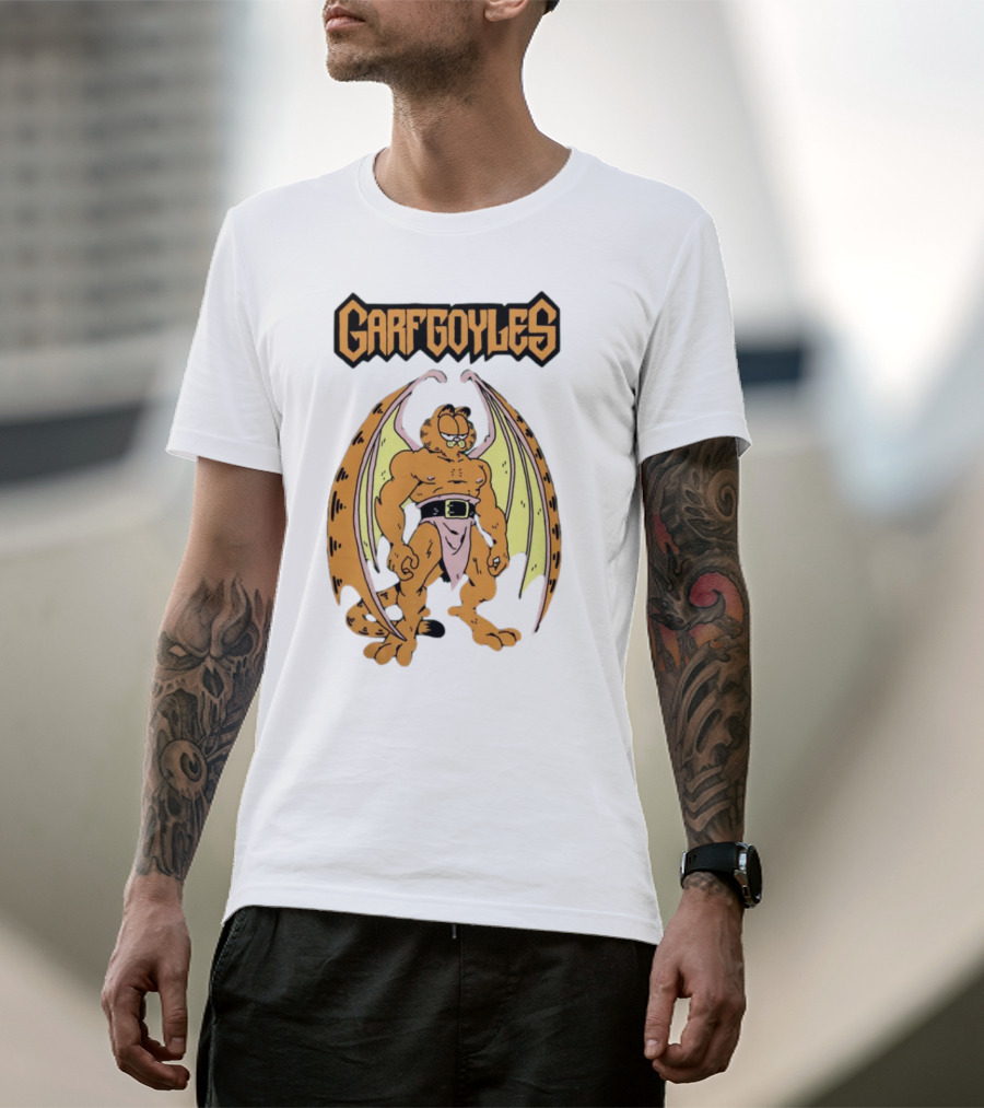 Garfgoyles Garfield David C. Smith T-Shirt